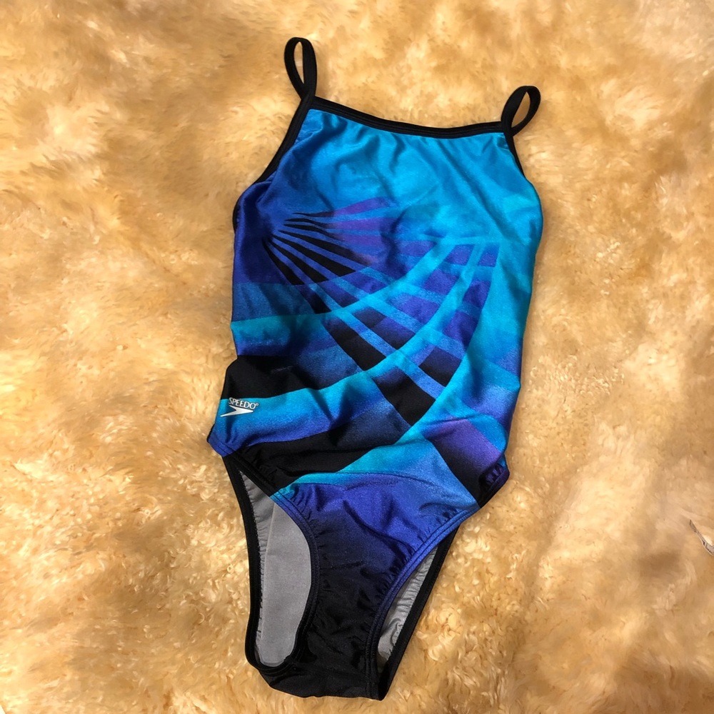 Retro Vintage Speedo One Piece Blue Swimsuit Euc - Gem